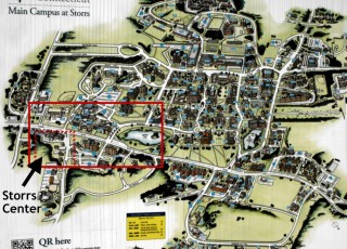 Map of Main Campus of University of Connecticut - Storrs. - PlannersWeb
